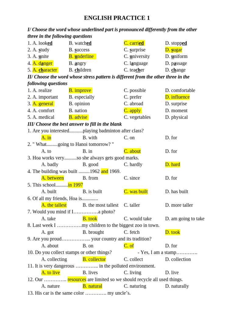 English Language Practice Exercises | PDF | Santa Claus | Exhaust Gas