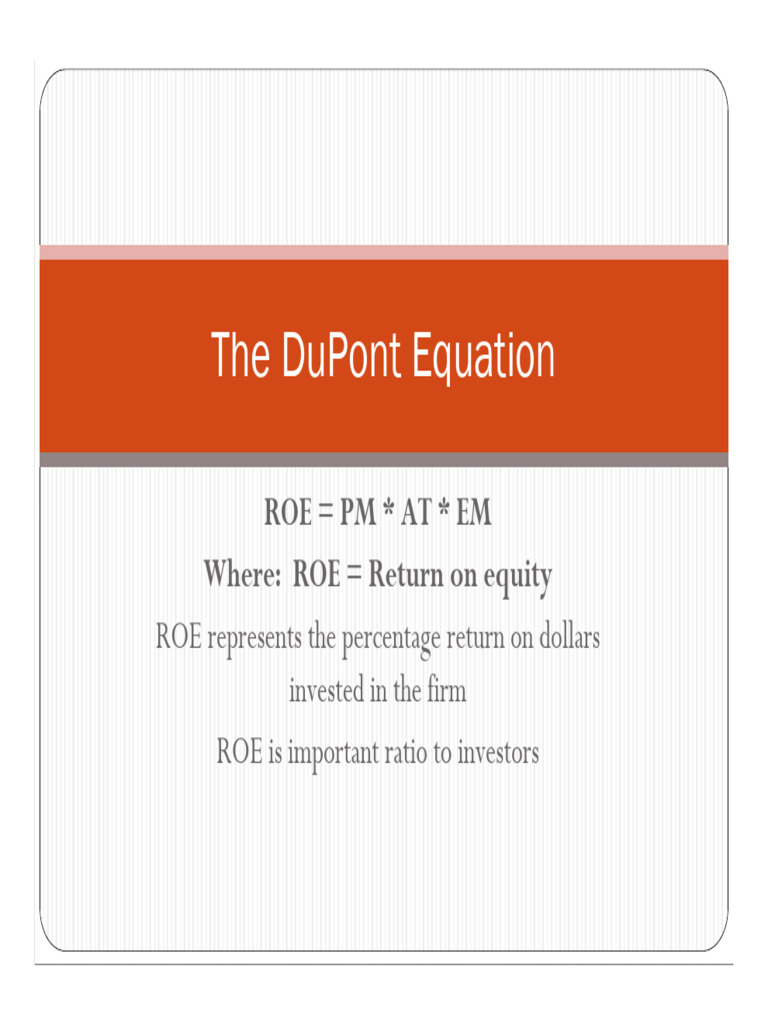 Understanding the DuPont Model | PDF
