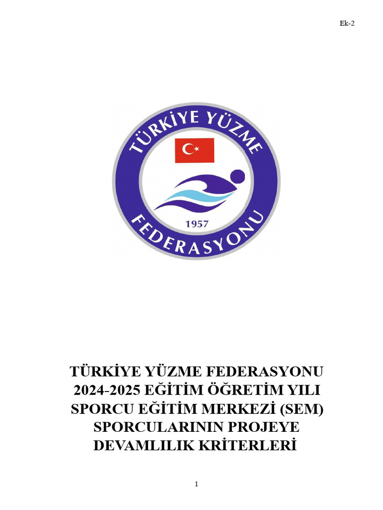 Yuzme Brans 2024 2025 Sem Devamlilik Kriterleri Revize | PDF