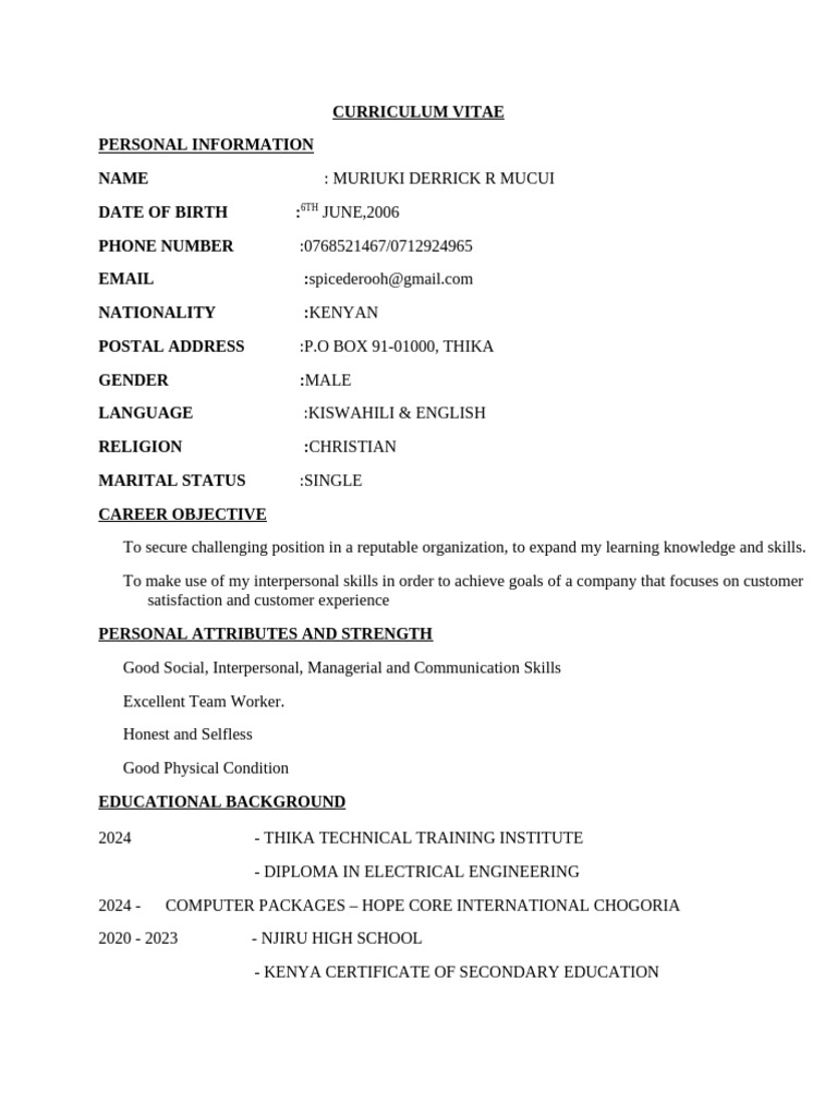 Derrick RESUME | PDF