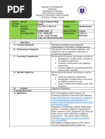 Q4 - LE - Mathematics 7 - Lesson 1 - Week 1 | PDF | Polynomial | Variable (Mathematics)