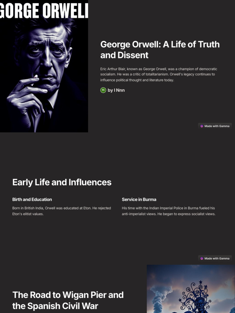 George Orwell A Life of Truth and Dissent | PDF | George Orwell ...