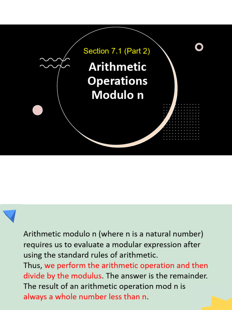7.1 Modular-Arithmetic-Part-2 | PDF | Number Theory | Discrete Mathematics