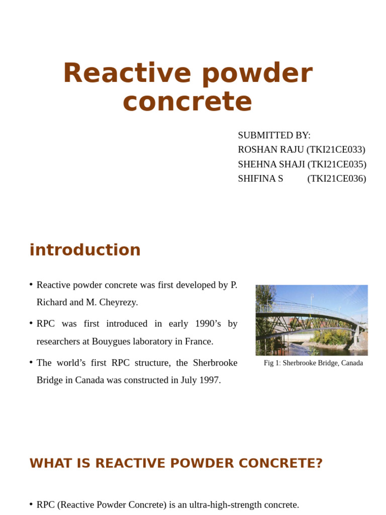 Reactive Powder Concrete (RRB) | PDF | Concrete | Precast Concrete