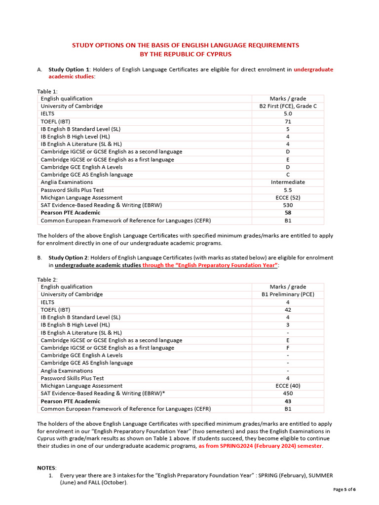 English score in CYPRUS | PDF | Test Of English As A Foreign Language ...