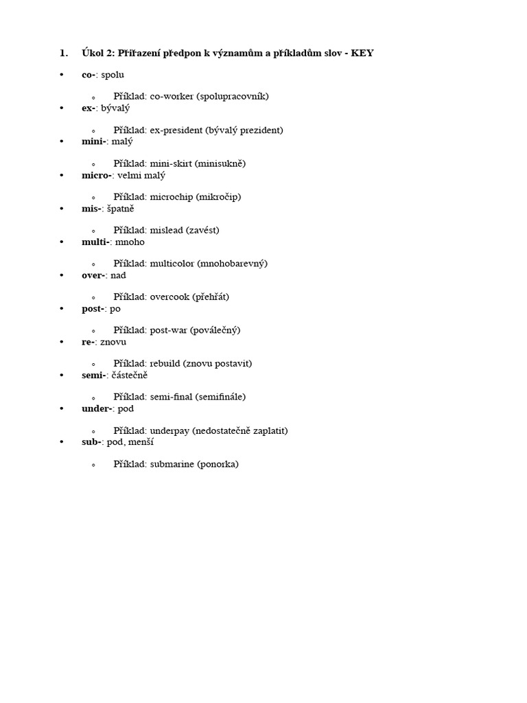 Key Prefixes | PDF