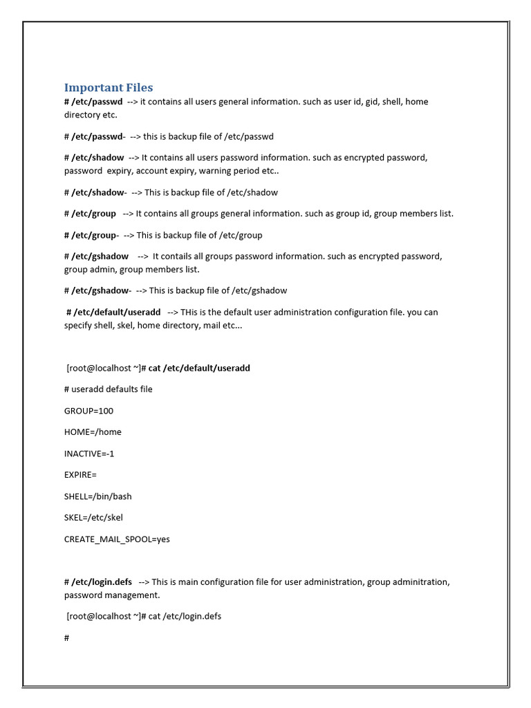 User Creation | PDF | Command Line Interface | User (Computing)
