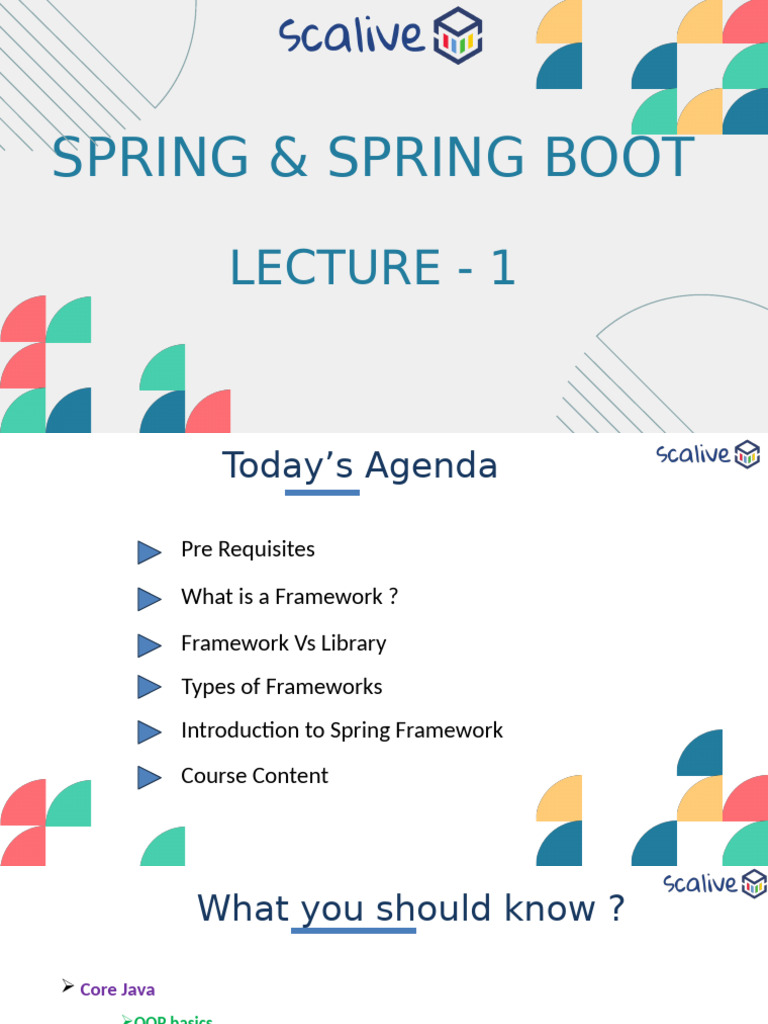 Spring Framework-Lecture 1 | PDF | Spring Framework | Software Framework
