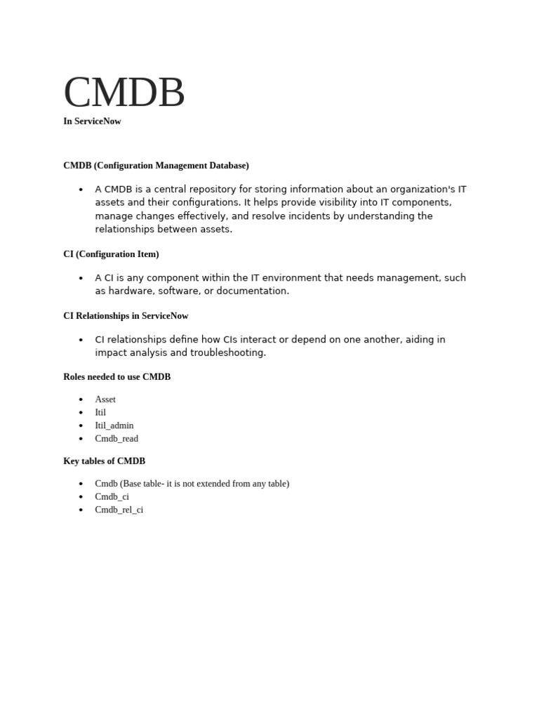 CMDB | PDF