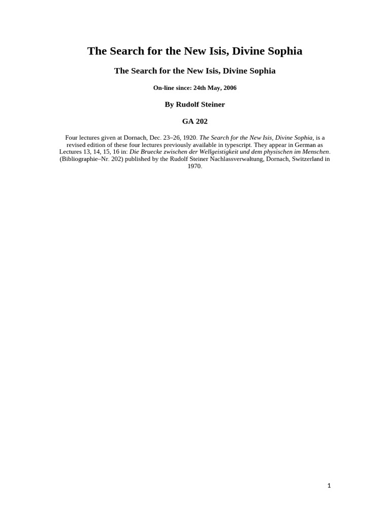 The Search For The New Isis | PDF | Osiris | Isis