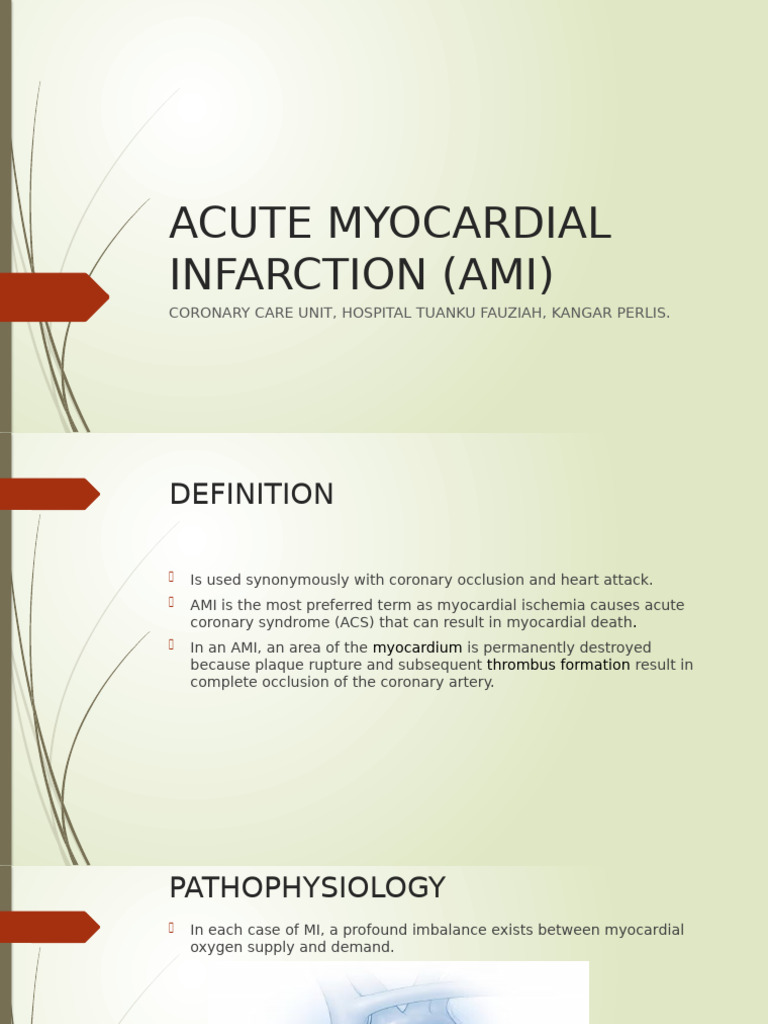 Cne Acute Myocardial Infarction (Ami) | PDF | Myocardial Infarction ...