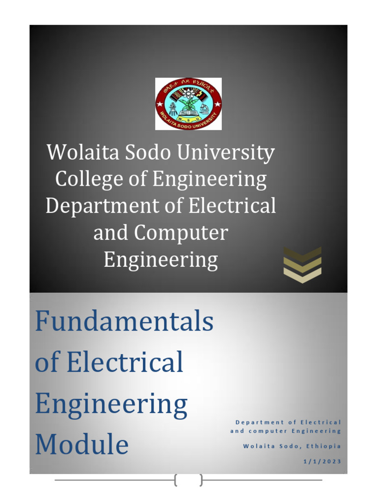 Fundamentals of Electrical Engineering Module | PDF | Electrical ...
