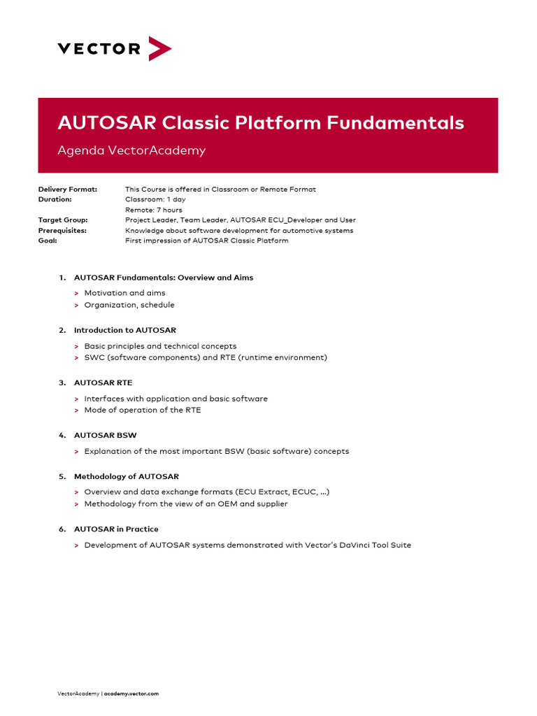 Autosar Classic Fundamentals | PDF