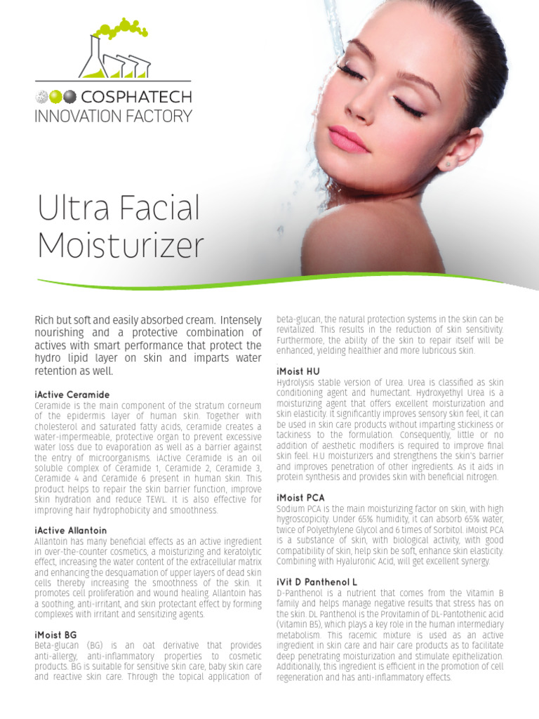 iActive Ceramide Moisturizer for Oily Skin | PDF | Skin | Chemical ...