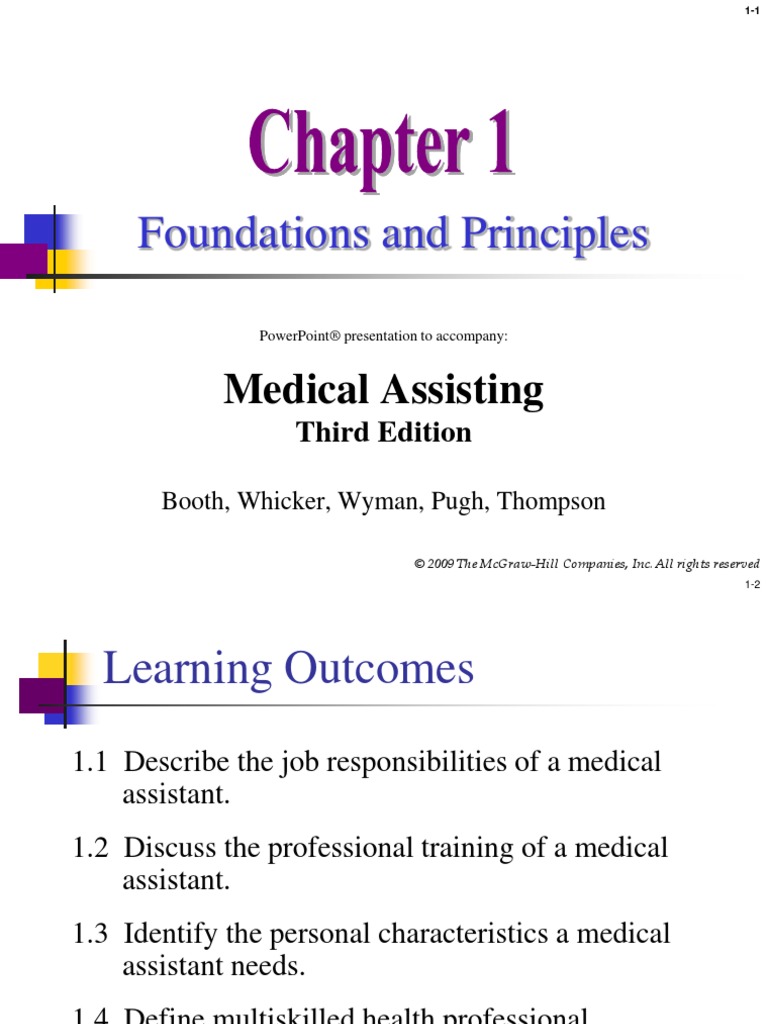 Chapter 01 The Profession of Medical Assisting | PDF | Health Care ...