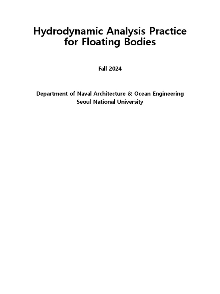 2 - Hydrodynamic Analysis Practice For Floating Bodies (Barge) | PDF
