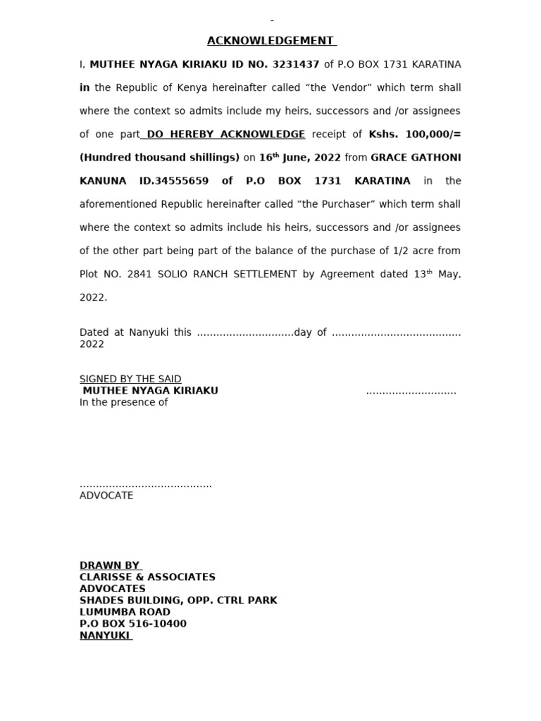 ACKNOWLEDGEMENT MUTHEE NYAGA | PDF ACKNOWLEDGEMENT MUTHEE NYAGA | PDF