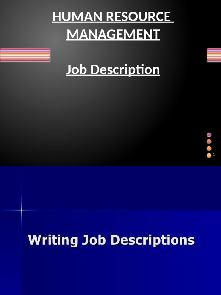 HRM - How To Write A JD | PDF