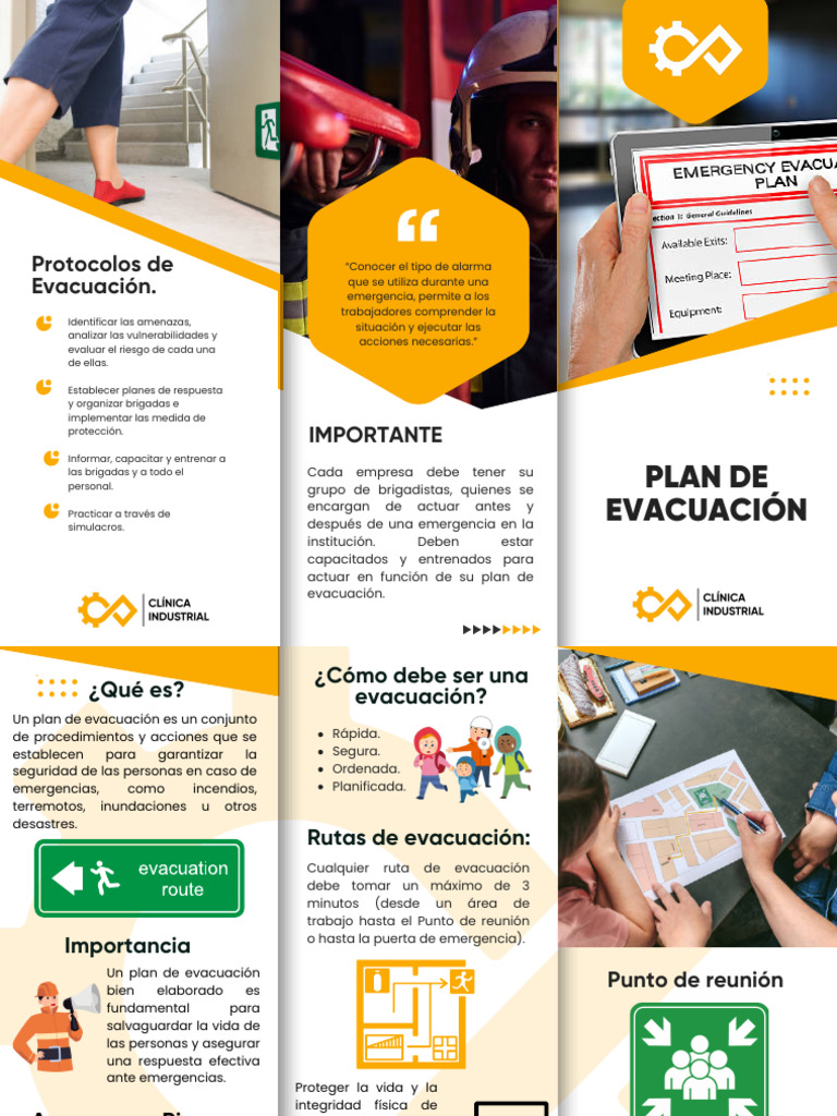 Tríptico de Plan de Evacuación | PDF | Valores | Evacuación de emergencia