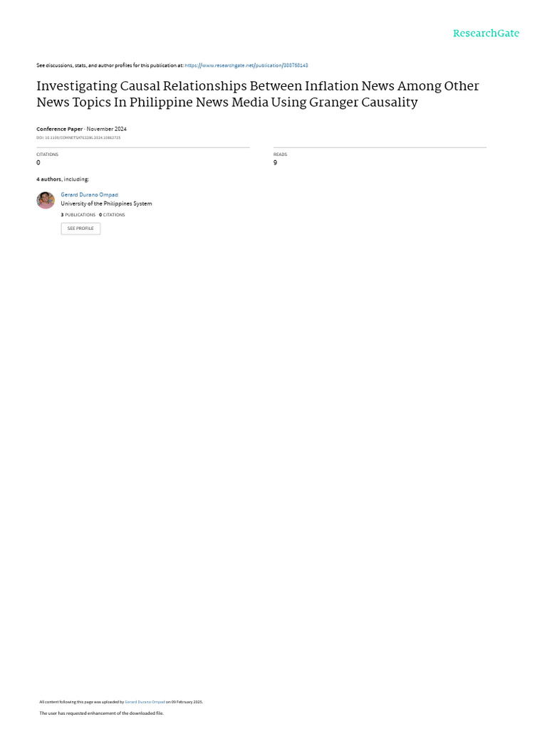Investigating Causal Relationships Between Inflation News Among Other ...