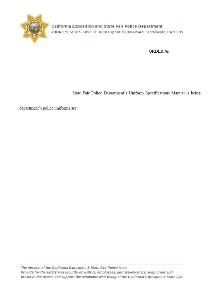 3700.000 Uniform Specifications Manual | PDF | Shoe | Shirt