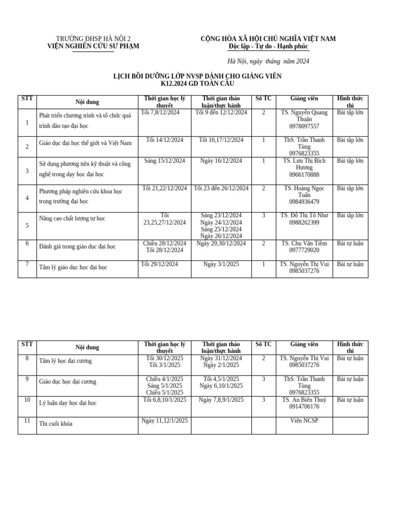 Toàn Cầu.K12.2024-NVSP GV (1) | PDF