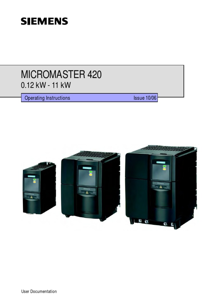 Siemens Micro Master 420 Manual | Download Free PDF | Power Inverter ...
