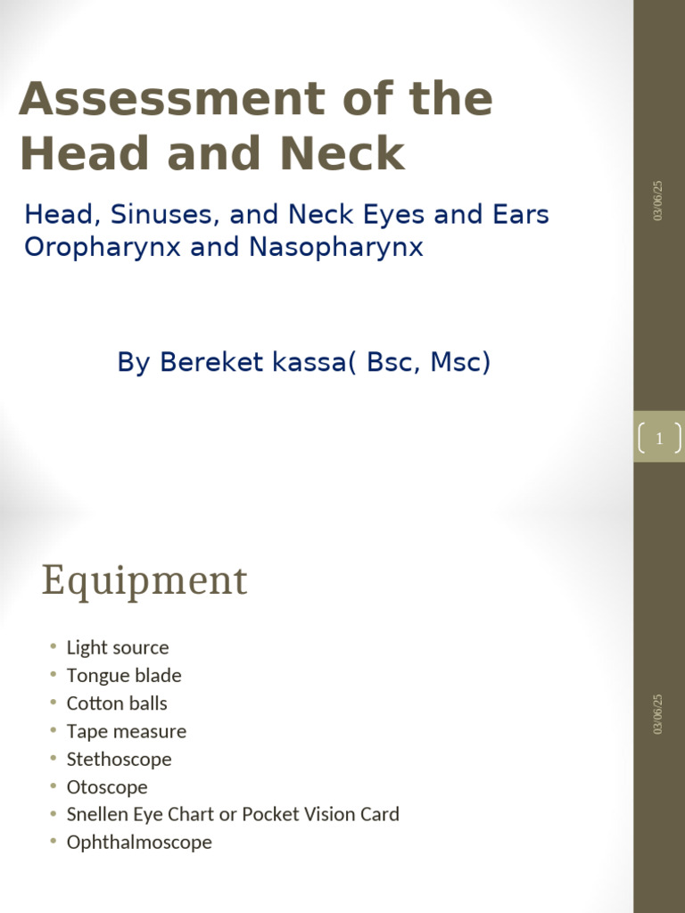 Head - and - Neck Sinus, Nose, Eye, Ear Final | PDF | Breast | Neck