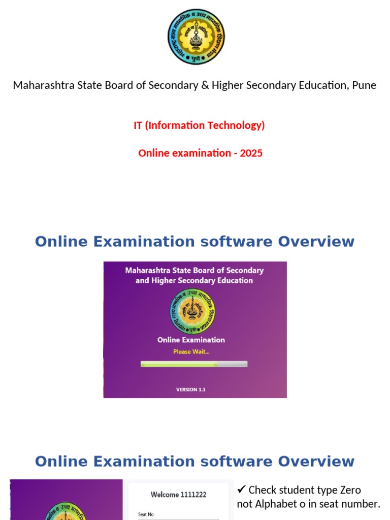 IT Online Exam Instructions 2 | PDF