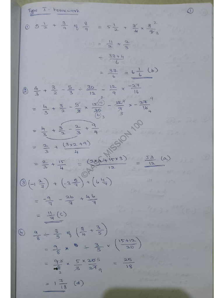 Simplification Part 1 Homework.1 | PDF