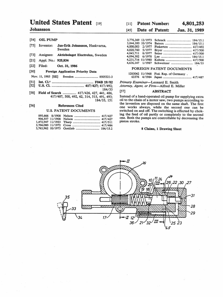 US4801253 (2) | PDF | Piston | Pump