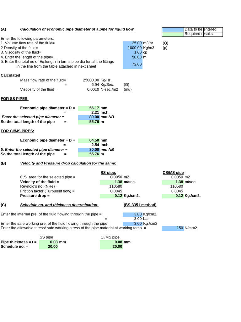 Pipeline Sizing | PDF | Pipe (Fluid Conveyance) | Valve
