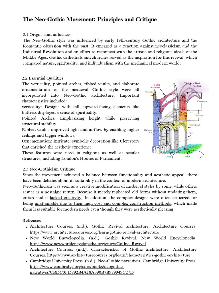 Neo-Gothic Architecture: Features & Critique | PDF | Gothic ...