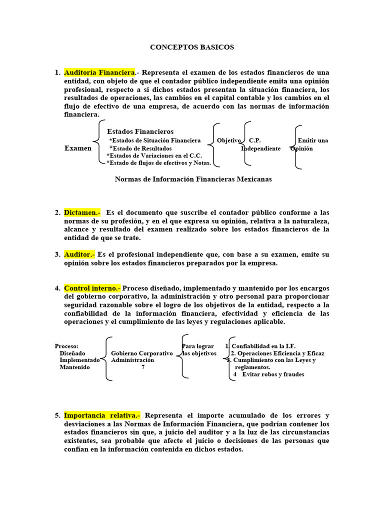2 Conceptos Básicos | PDF | Auditoría | Estado financiero
