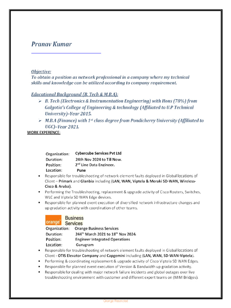 Updated CV - Pranav | PDF