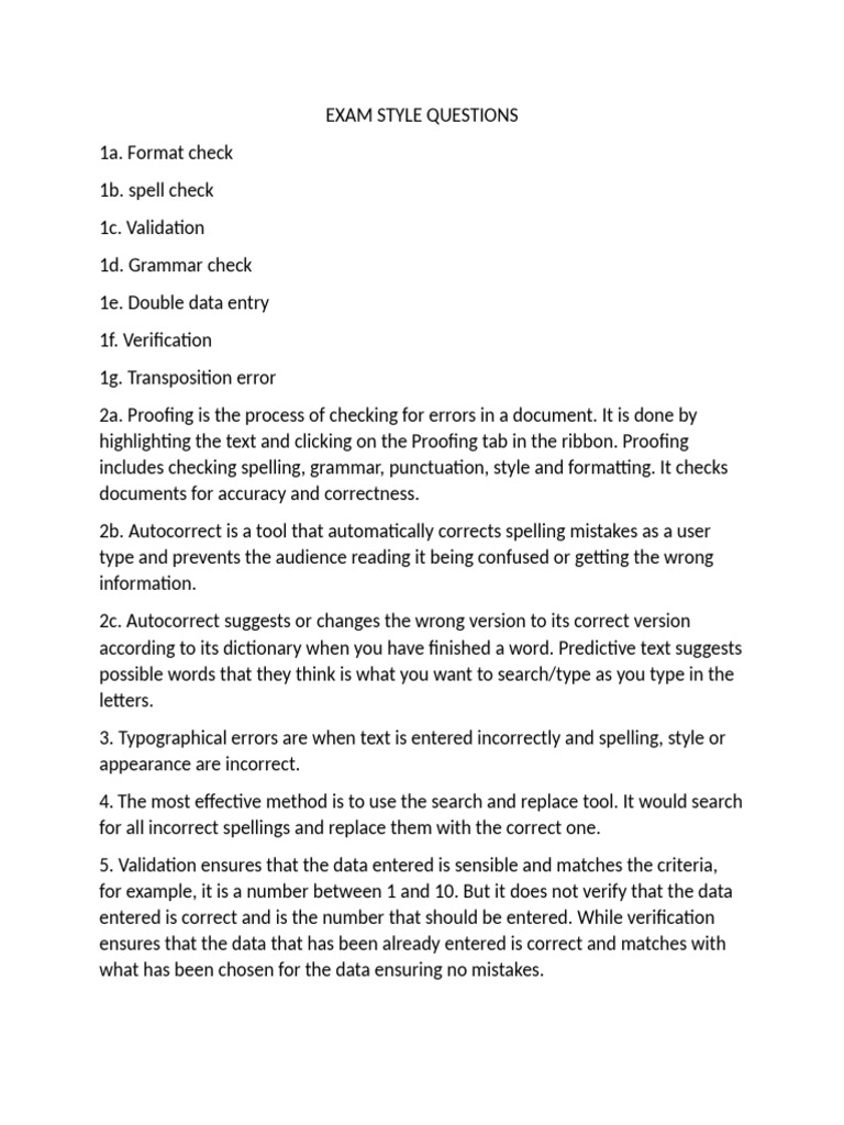 Exam Style Questions | PDF