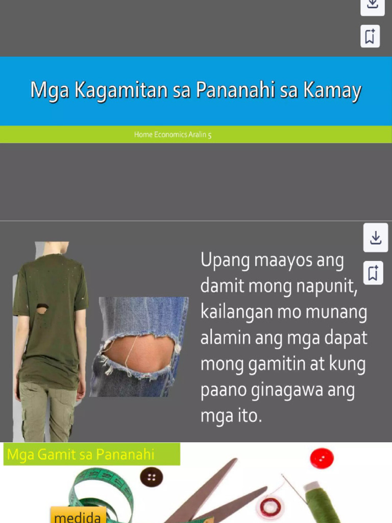 Pananahi Ng Damit Gamit Ang Kamay | PDF