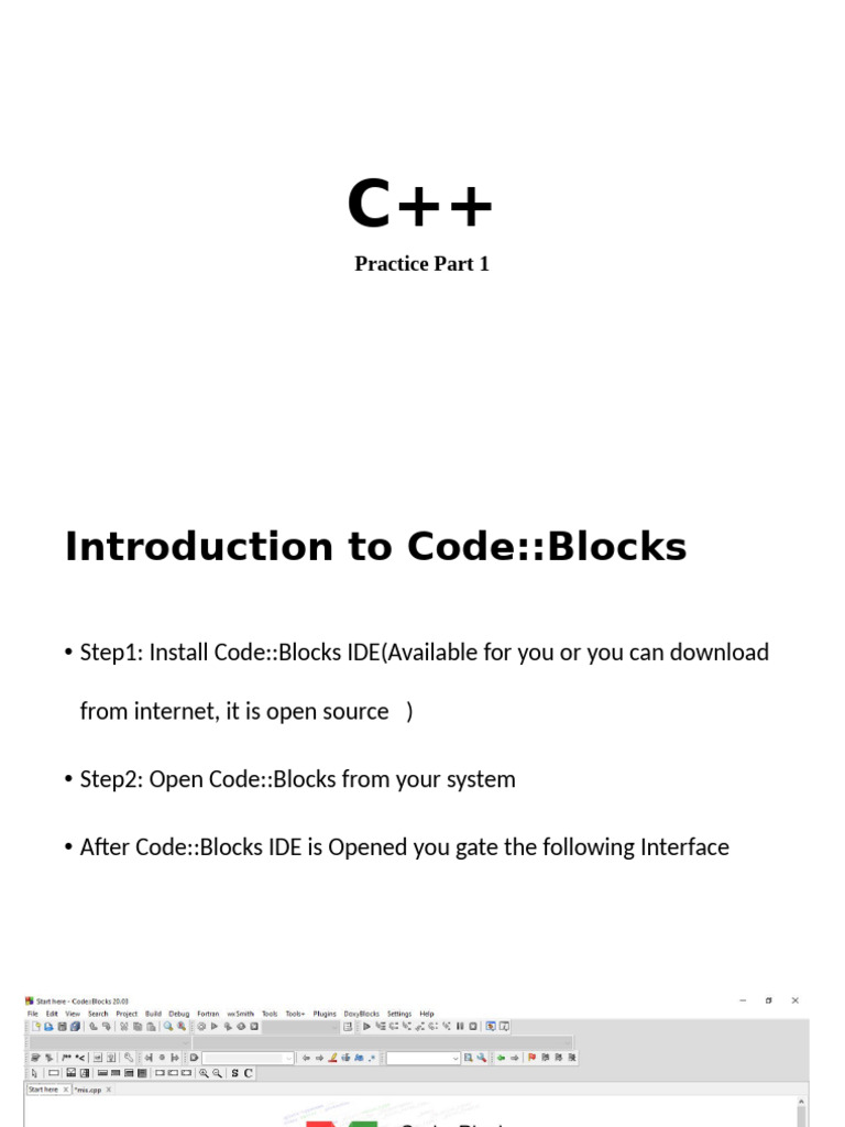 C++ Code::Blocks Setup Guide | PDF