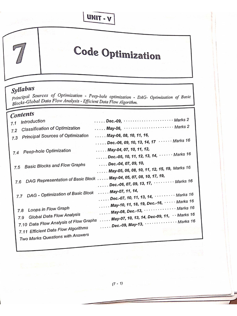 Compiler Design Unit 5 | PDF