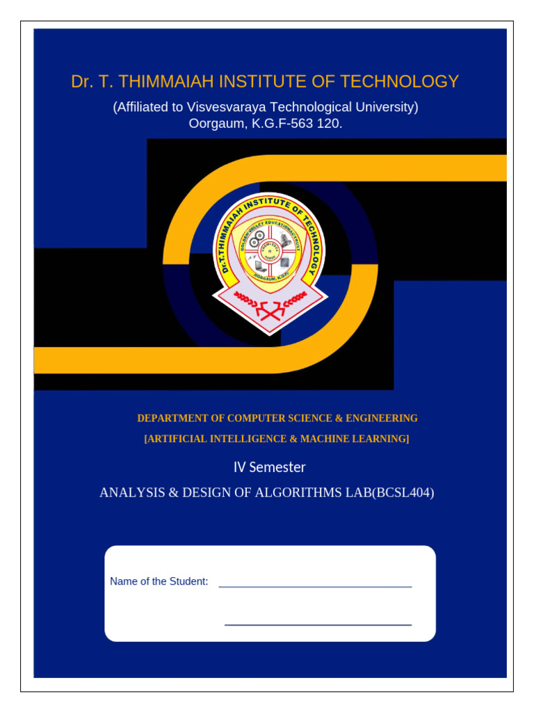 Daa Lab Manual 2023-24 2022 Batch | PDF | Relational Database | Sql
