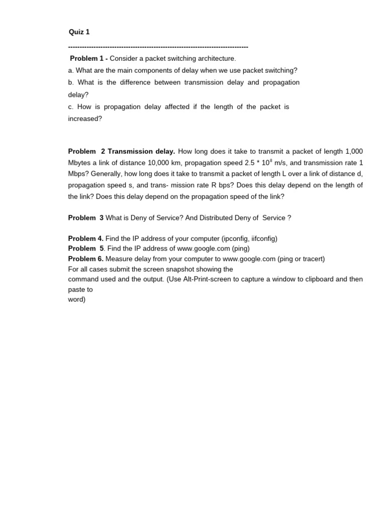 Quiz1 - Section 2 | PDF