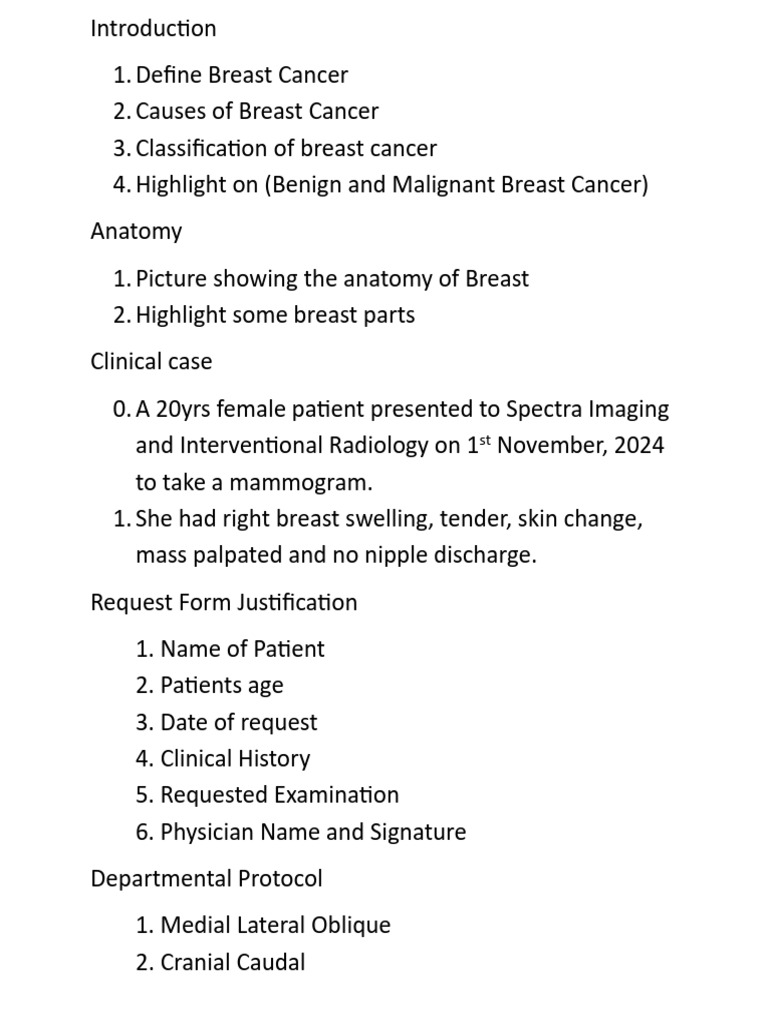 Breast Mammogram | PDF