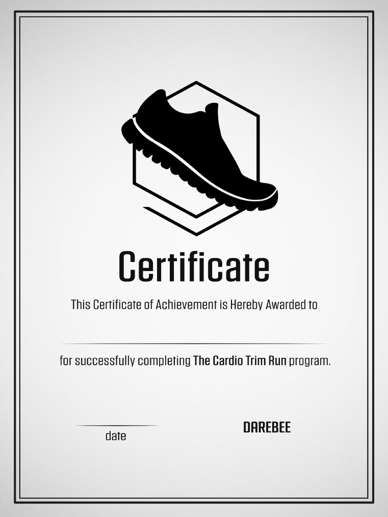 Cardio Trim Run Certificate | PDF
