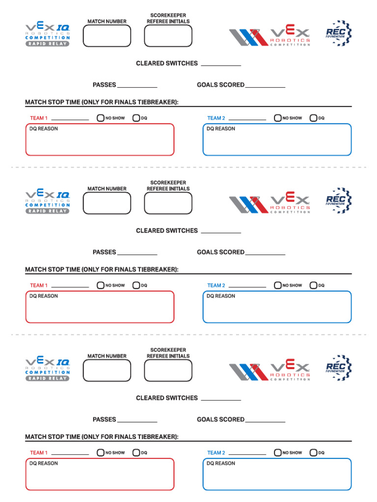 Rapid Relay VIQRC Scoresheet LTR | PDF