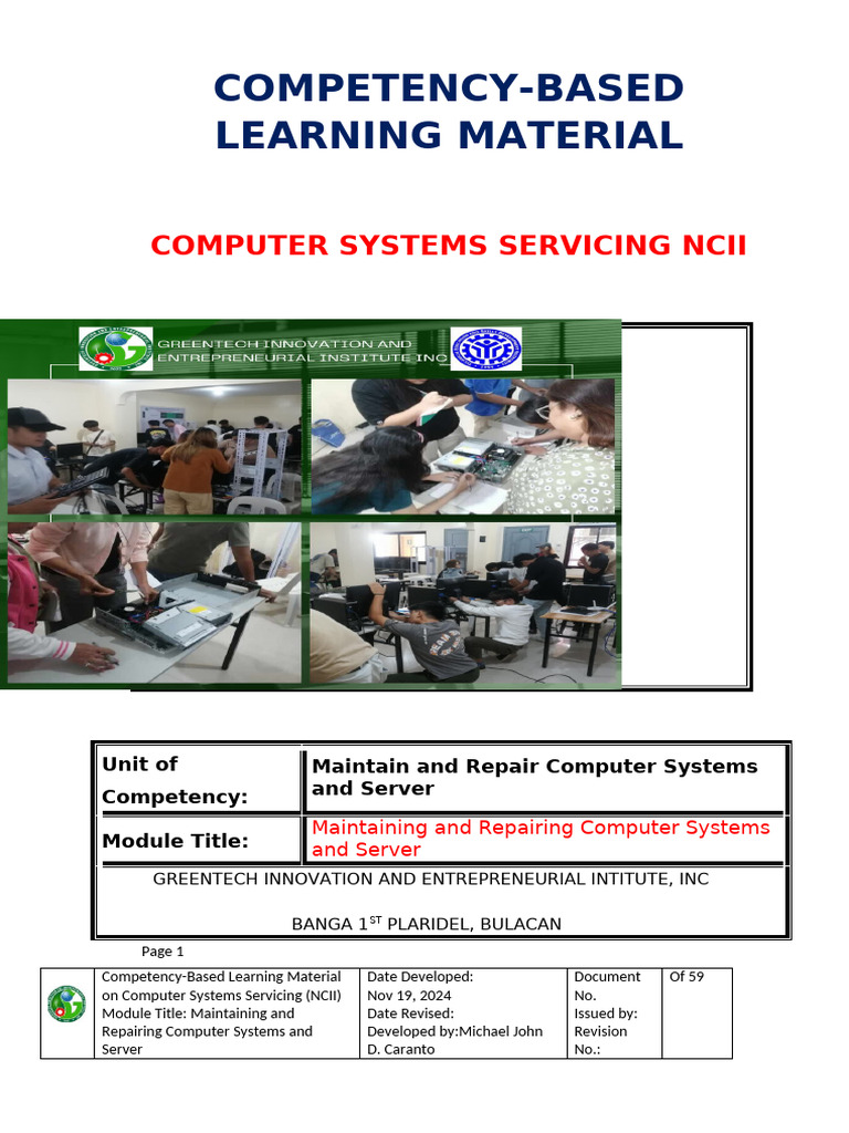 CBLM - Michael John Caranto | PDF | Computer Network | Occupational Safety And Health