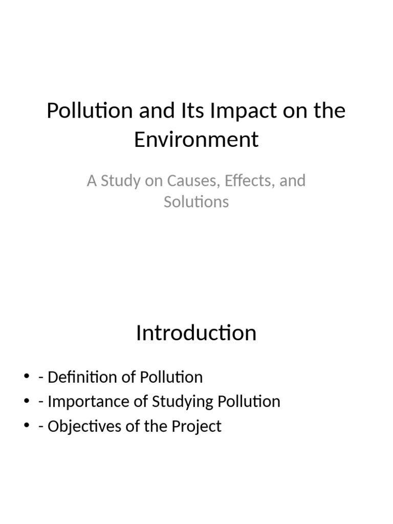 Pollution Presentation | PDF