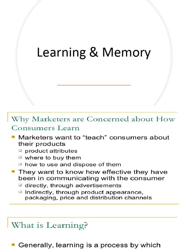 Learning & Memory | PDF
