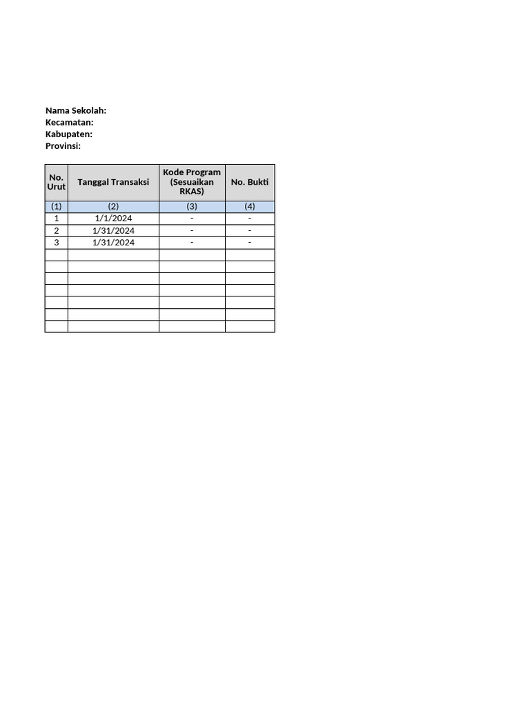 Format Bku Bop 2024 | PDF