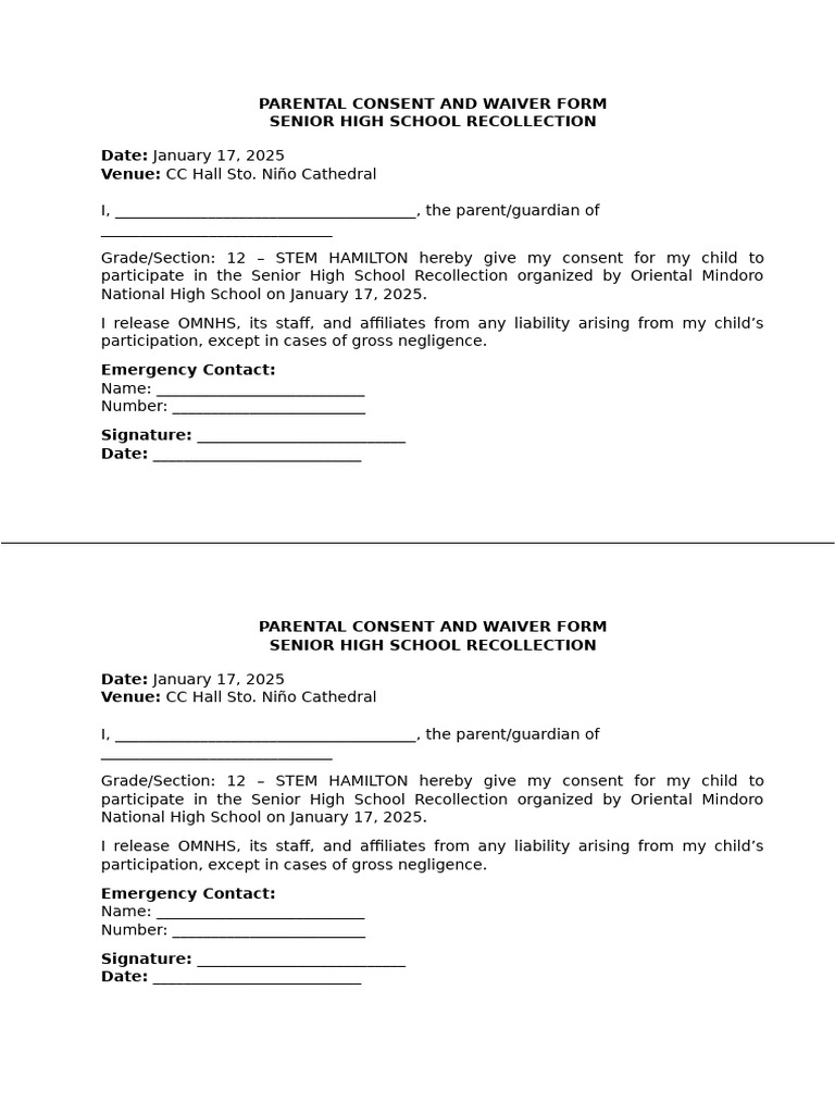 Waiver Recollection | PDF