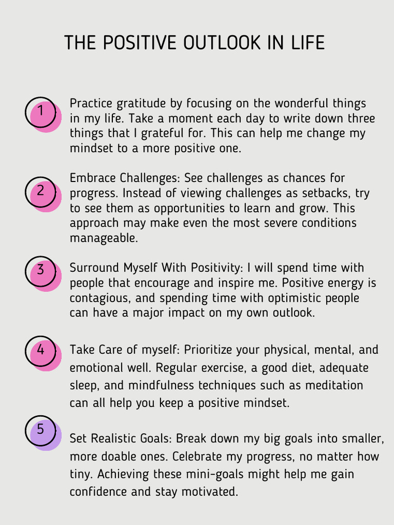 Positive Mindset and Budgeting Tips | PDF | Gratitude | Expense